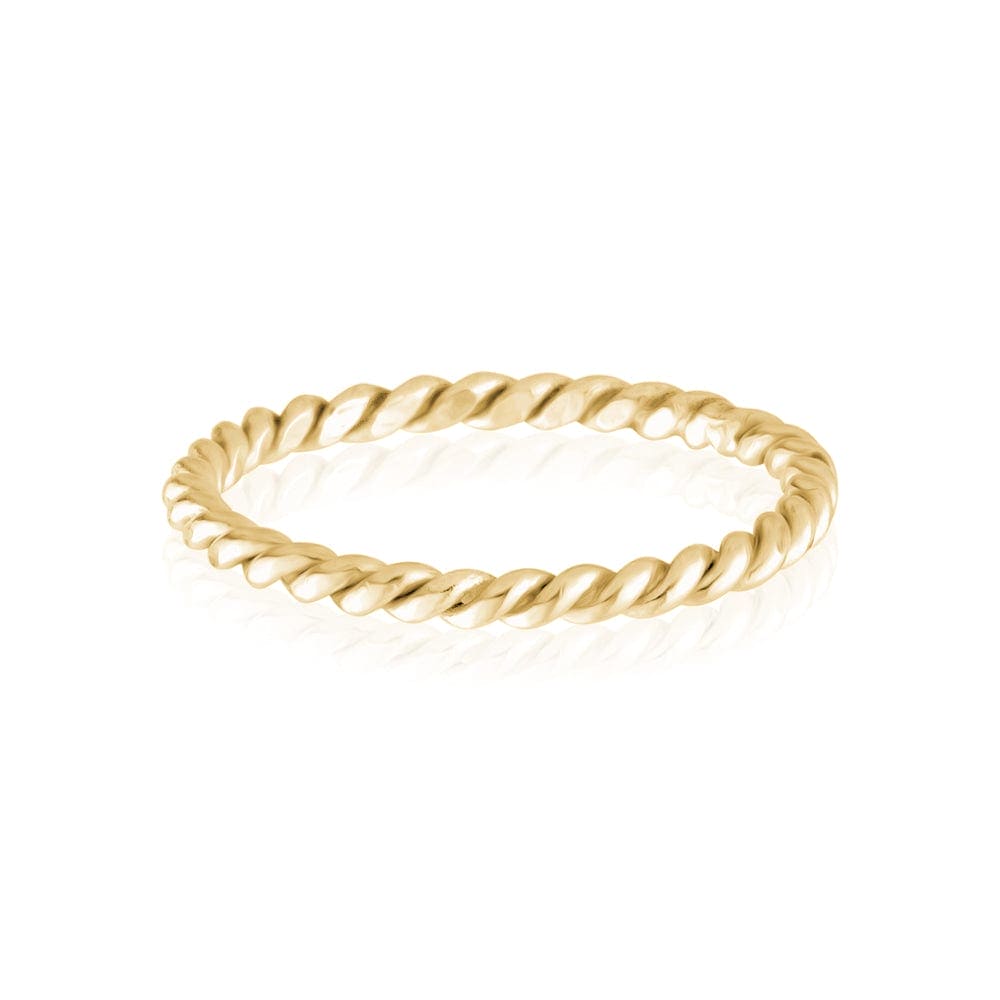 Small Braided Gold Ring